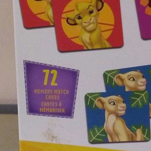 Disney | Toys | Lion King Memory Match Game With 72 Cards All Present And Simba Doll Onesie ...